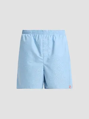Casablanca Monogram Swim Trunks - Cerulean Loopback