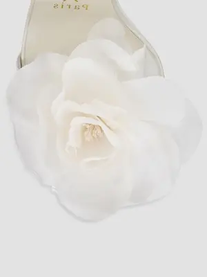CHRISTIAN LOUBOUTIN Miss Z Flora 100mm Leather Sandals - Bianco