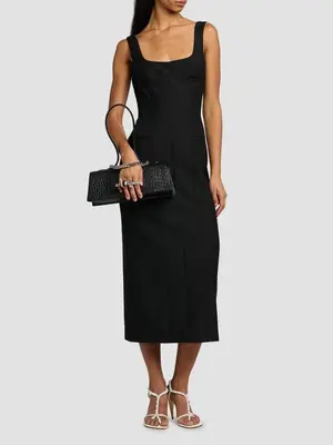 Alexander McQueen Jewelled Croc-embossed Leather Top Handle Bag