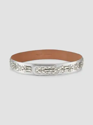 Alexander McQueen Mirror Crystal Embroidery Belt