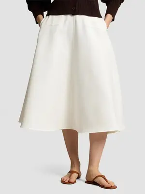 Polo Ralph Lauren Cotton-wool A-line Midi Skirt