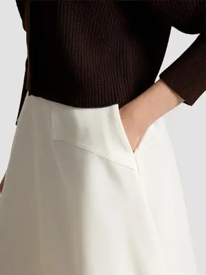 Polo Ralph Lauren Cotton-wool A-line Midi Skirt