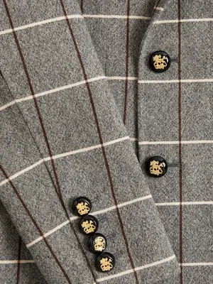Valentino Garavani Double-breasted Wool Jacket With Check Pattern