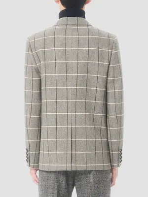 Valentino Garavani Double-breasted Wool Jacket With Check Pattern