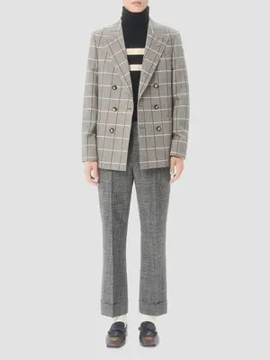 Valentino Garavani Double-breasted Wool Jacket With Check Pattern