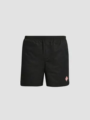 Casablanca Jacquard Swim Shorts - Black