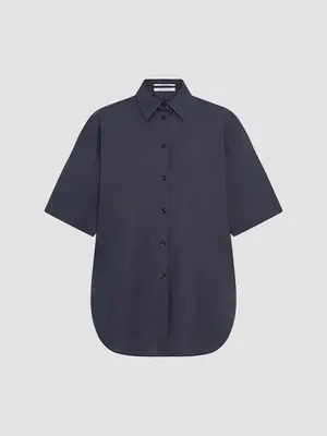 Another Tomorrow Poplin Short Sleeve Shirt