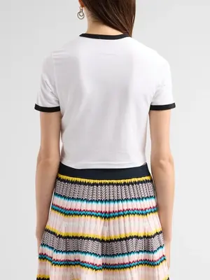 Casablanca Logo Cotton Crop T-shirt