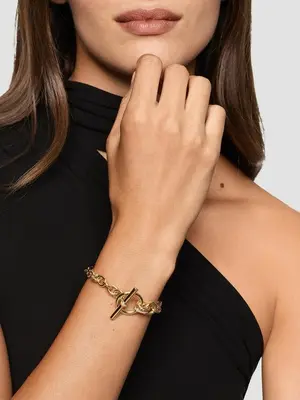 David Yurman Dy Mercer Toggle Chain Bracelet In 18k Yellow Gold