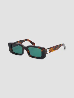Off-White Arthur 50mm Rectangle Sunglasses - Brown Pattern