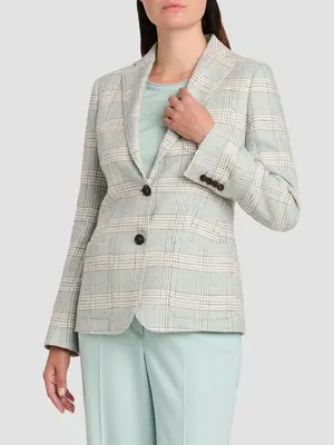 Kiton Plaid Single-breasted Blazer