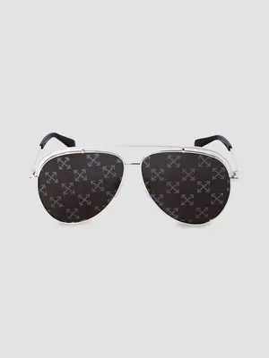 Off-White Winner Aviator Sunglasses - Silver