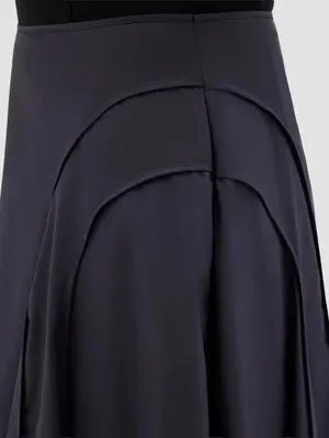 Another Tomorrow Seamed Full Maxi Skirt - Midnight