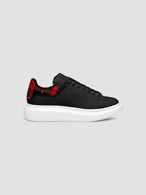 Alexander McQueen Leather & Plaid Oversized Sneakers