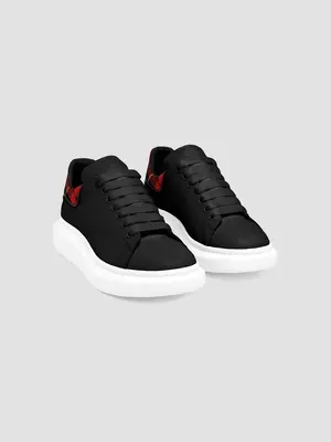 Alexander McQueen Leather & Plaid Oversized Sneakers