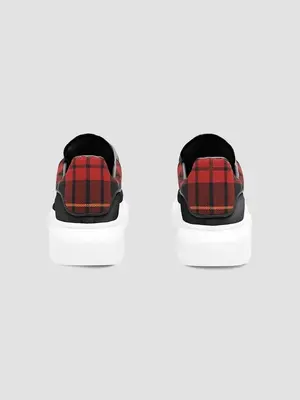 Alexander McQueen Leather & Plaid Oversized Sneakers