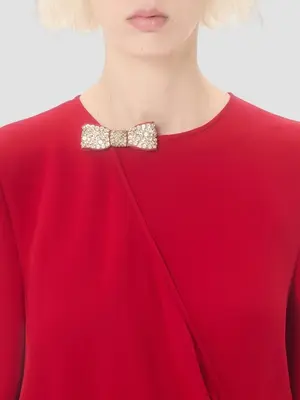 Valentino Garavani Embroidered Cady Couture Midi Dress