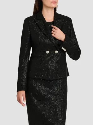 Kiton Metallic Double-breasted Blazer
