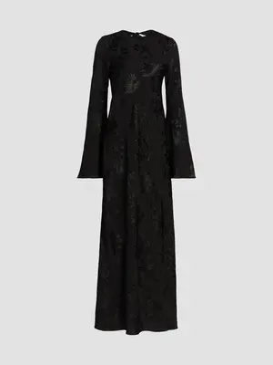 Hemant & Nandita Aura Jacquard Back-tie Maxi Dress