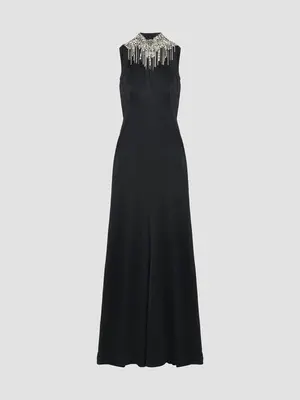 Alexander McQueen Embellished Satin Gown