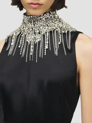 Alexander McQueen Embellished Satin Gown