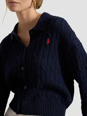 Polo Ralph Lauren Cable Cotton Polo-collar Cardigan