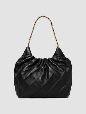 Tory Burch Fleming Mini Leather Hobo Bag