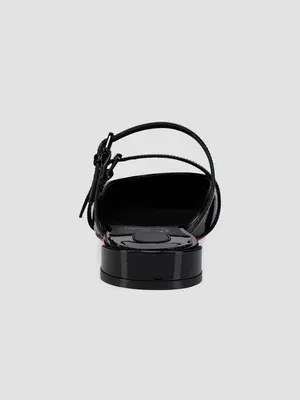 CHRISTIAN LOUBOUTIN Jane Nina Patent Leather Mules - Black