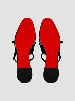 CHRISTIAN LOUBOUTIN Jane Nina Patent Leather Mules - Black