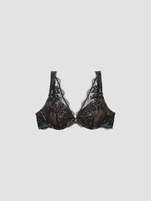 THIRDLOVE All Day Lace Uplift Plunge Bra - Black