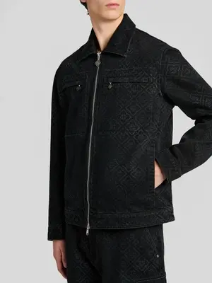 Casablanca Monogram Full-zip Denim Jacket