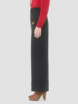 Valentino Garavani Crepe Couture Trousers - Black