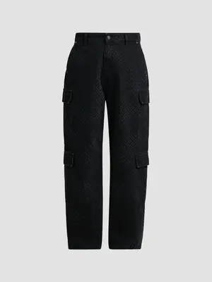 Casablanca Monogram Cargo Jeans - Black