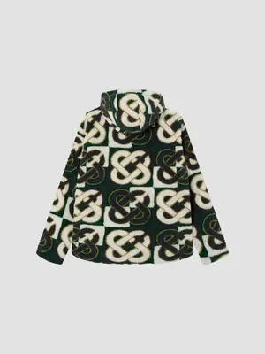 Casablanca Monogram Logo Sherpa Jacket