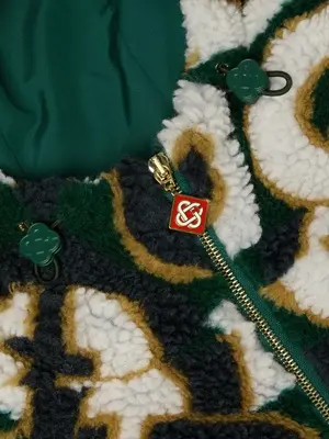 Casablanca Monogram Logo Sherpa Jacket