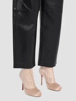 CHRISTIAN LOUBOUTIN Pavlova 100mm Booties In Crepe Satin - Blush