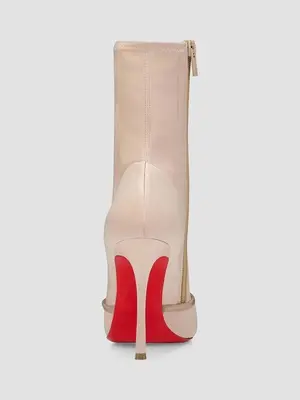 CHRISTIAN LOUBOUTIN Pavlova 100mm Booties In Crepe Satin - Blush