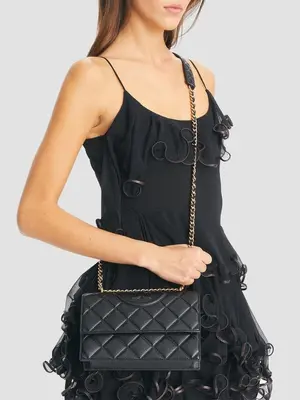 Tory Burch Small Fleming Polished Grain Leather Shoulder Bag