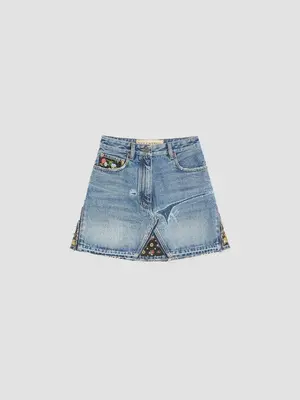 Valentino Garavani Short Denim Skirt