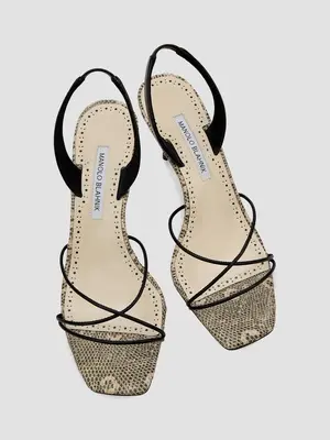 Manolo Blahnik Ninfea Leather Strappy Sandals