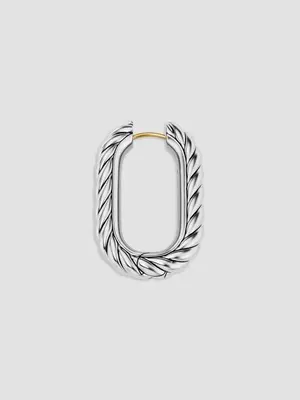David Yurman Dy Madison Cable Hoop Earrings In Sterling 29.3mm