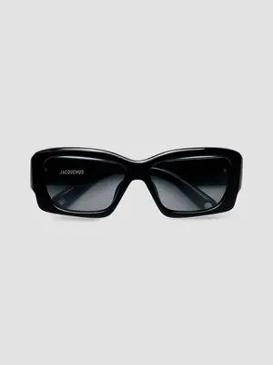 Jacquemus Croisière 56mm Rectangle Sunglasses - Black