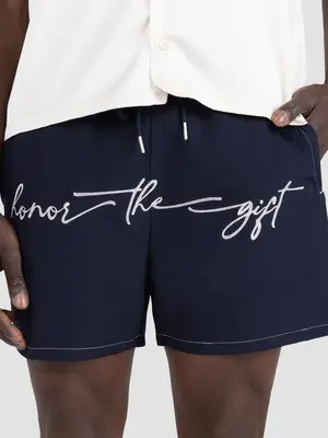 HONOR THE GIFT Logo Drawstring Swim Shorts