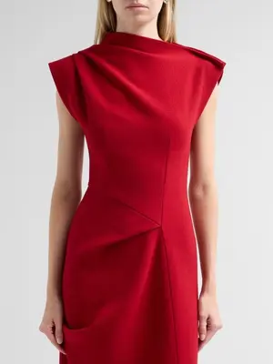 Michael Kors Draped Cocktail Midi Dress