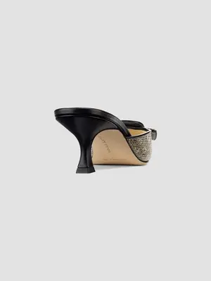 Manolo Blahnik Maysalebi Snake-embossed Leather Mules