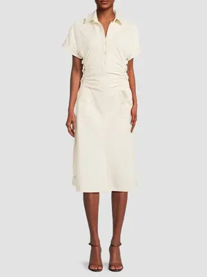 UNDRA CELESTE Loki Lace-up Polo Midi-dress