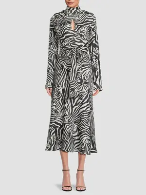 UNDRA CELESTE Joi -print Tie-waist Midi-dress