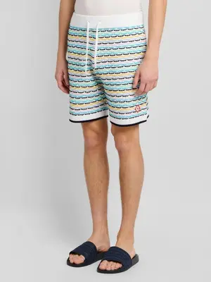 Casablanca Tuck-stitch Cotton Shorts