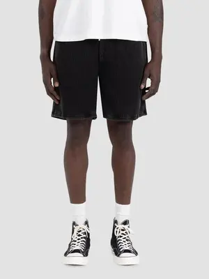 HONOR THE GIFT Textured Cotton Denim Bermuda Shorts - Black