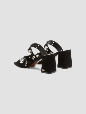 Valentino Garavani Nellcote 75mm Slide Sandals In Split Leather